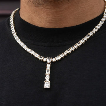 Multi Diamond Lariat Chain in Yellow Gold – The GLD Shop