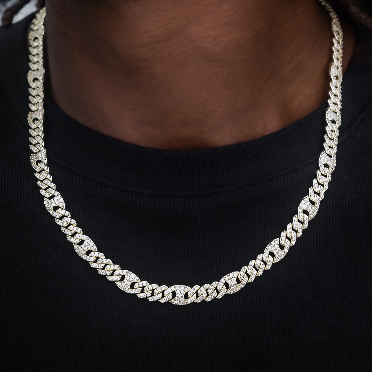 Iced Mariner Cuban Chain in Yellow Gold- 9mm – The GLD Shop