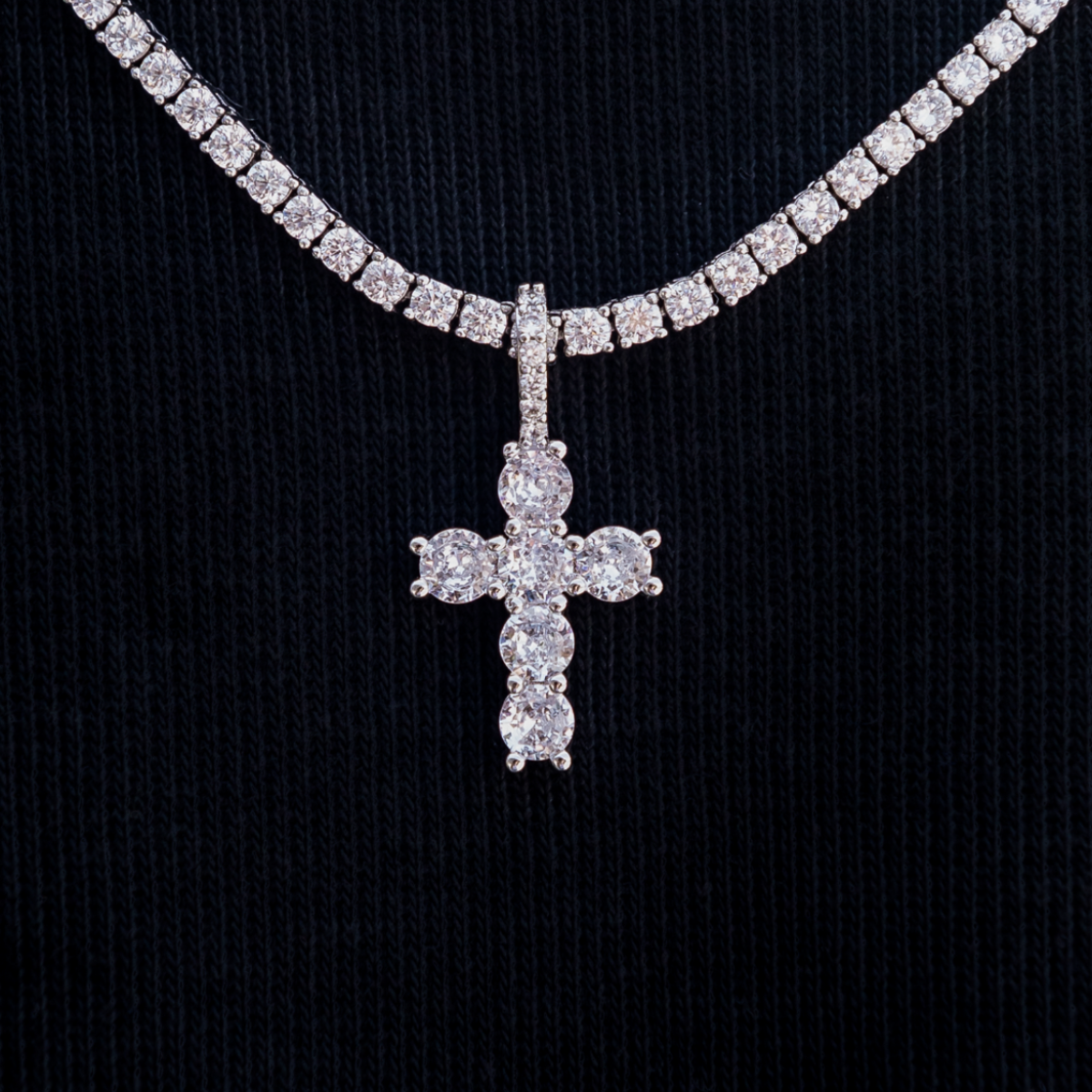 Iced Micro Round Cross – The GLD Shop