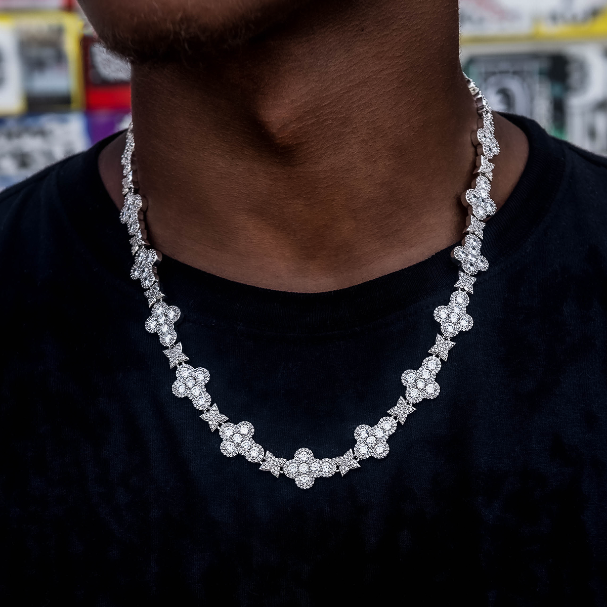 Rounded Cross Pave Star Chain – The GLD Shop