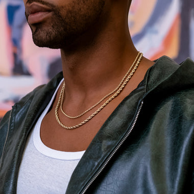 2mm + 4mm Rope Chain Bundle in Yellow Gold – The GLD Shop