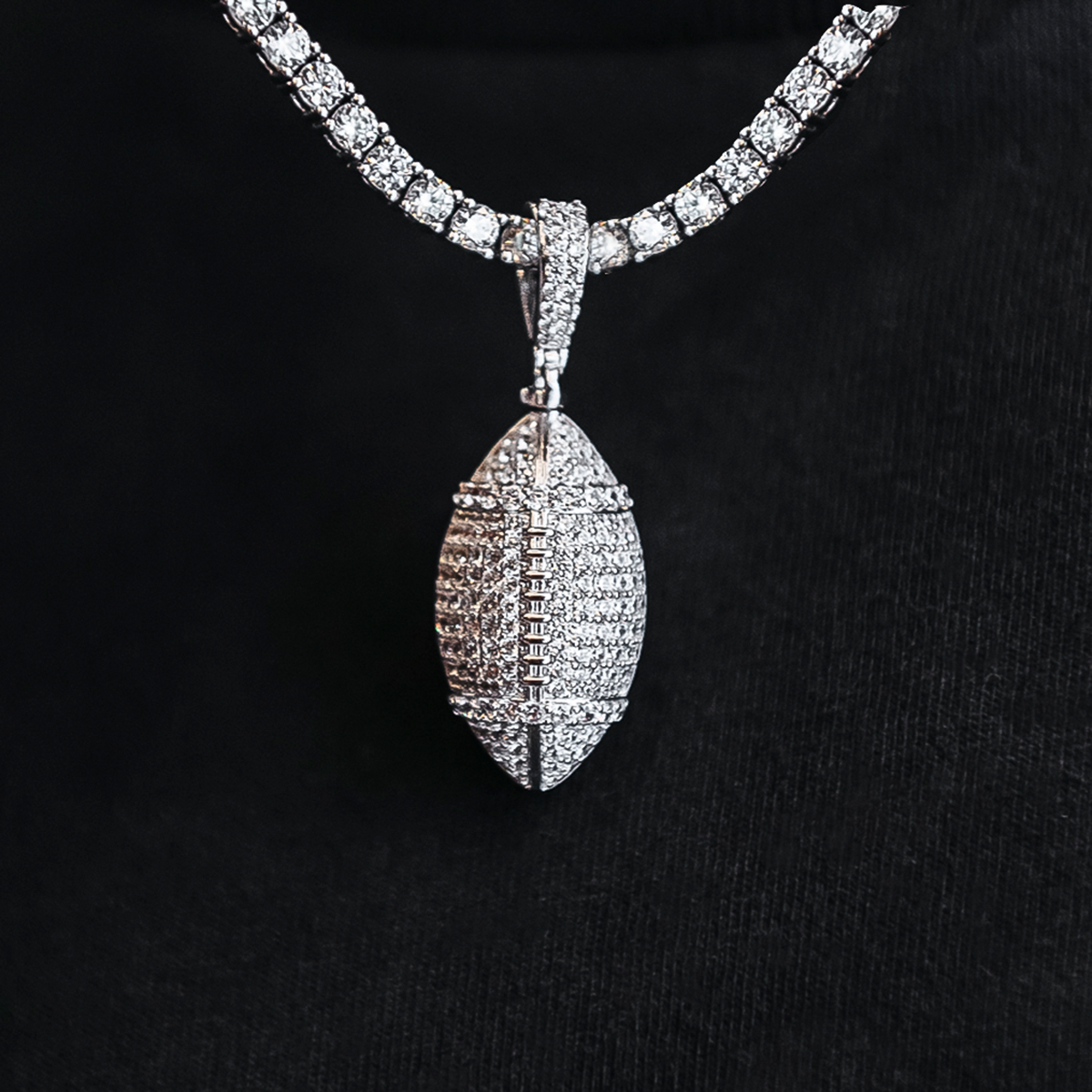 Iced Football Pendant – The GLD Shop