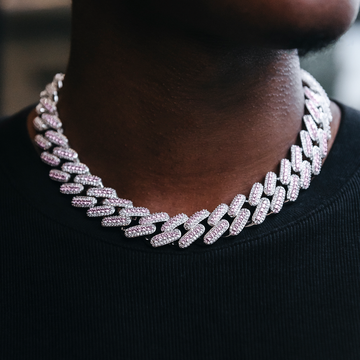 Pink Diamond Cuban Chain- 19mm – The GLD Shop