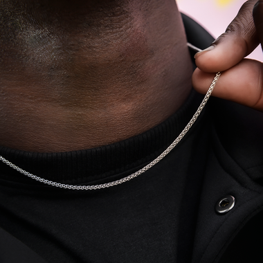 Palm Chain in White Gold- 2mm – The GLD Shop