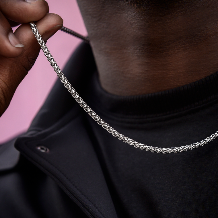 Palm Chain in White Gold- 4mm – The GLD Shop