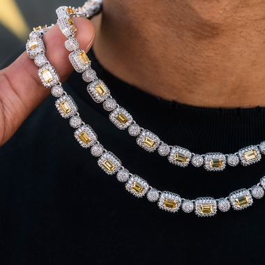 Canary Baguette Pave Tennis Chain – The GLD Shop