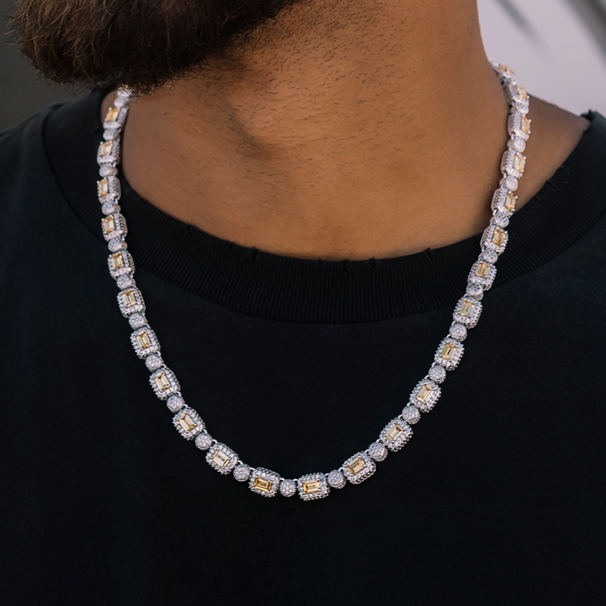 Canary Baguette Pave Tennis Chain – The GLD Shop