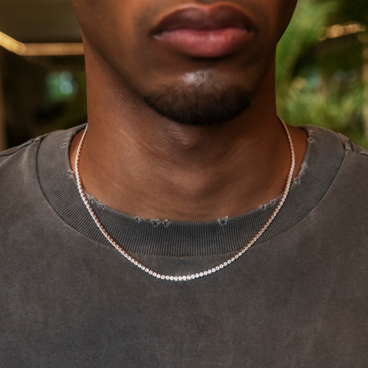 Micro Tennis Chain in Rose Gold – The GLD Shop