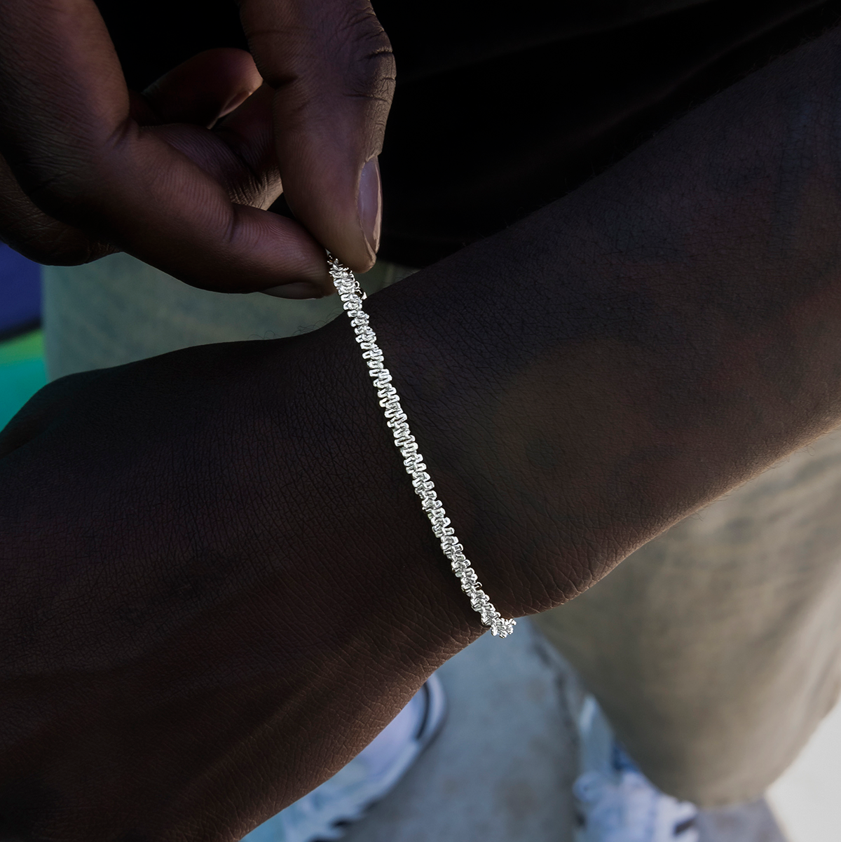 Popcorn Bracelet in White Gold- 4mm – The GLD Shop