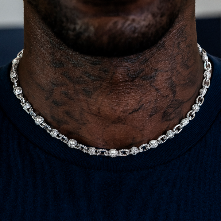 Iced Pearl Box Chain – The GLD Shop