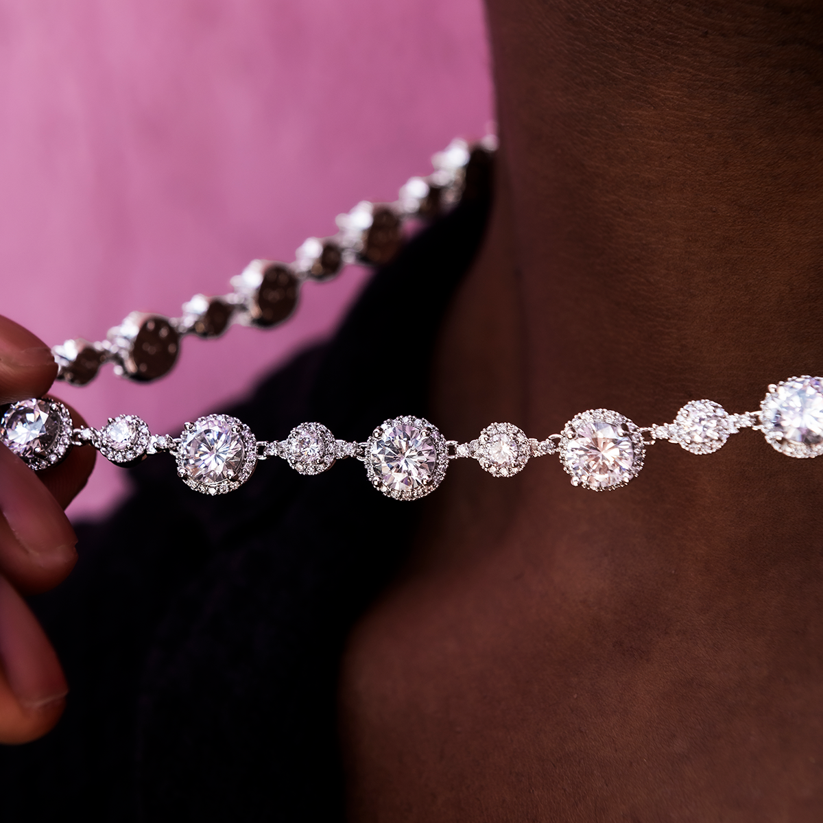 Diamond Halo Tennis Chain - The GLD Shop