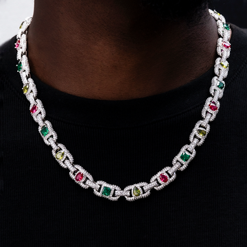 Diamond Multicolor Cluster Mariner Chain – The GLD Shop