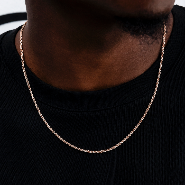 2MM Rose Gold Rope Chain | Luxury Twisted Chain | GLD – The GLD Shop