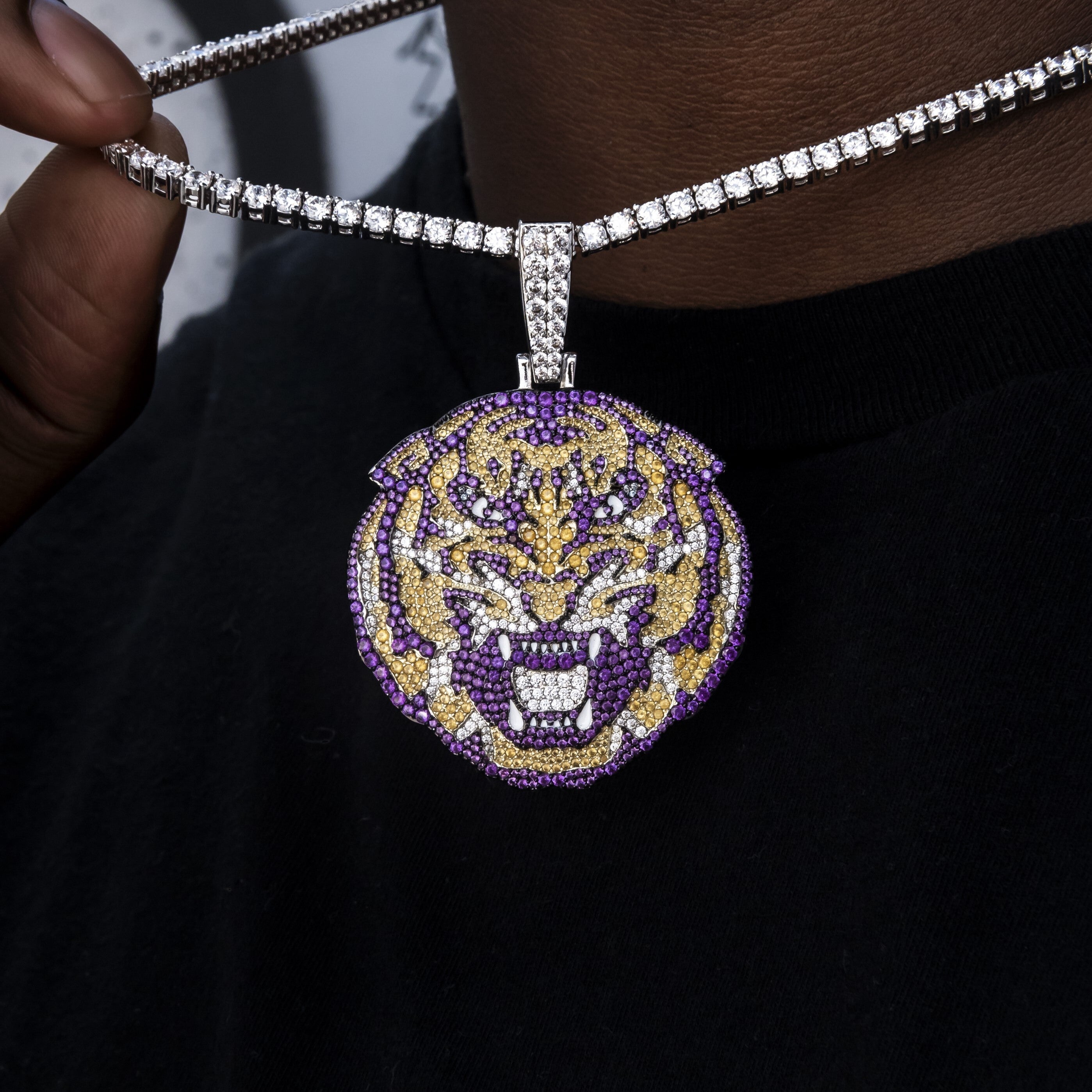 Large LSU Official NCAA Mascot Pendant - The GLD Shop