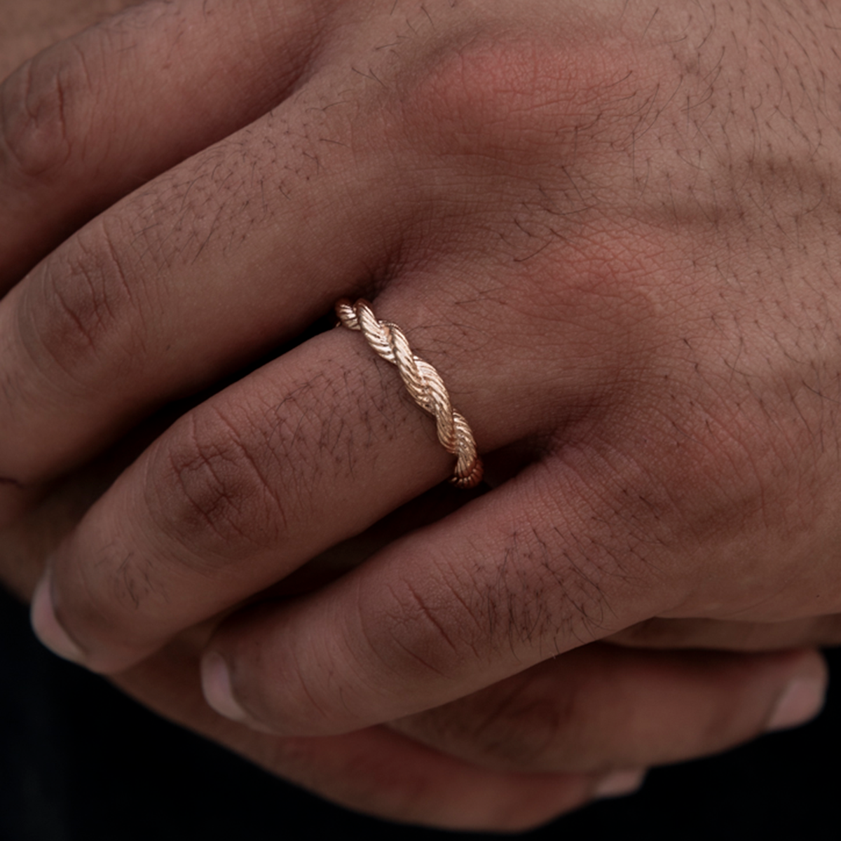4MM Rope Ring in Rose Gold - The GLD Shop