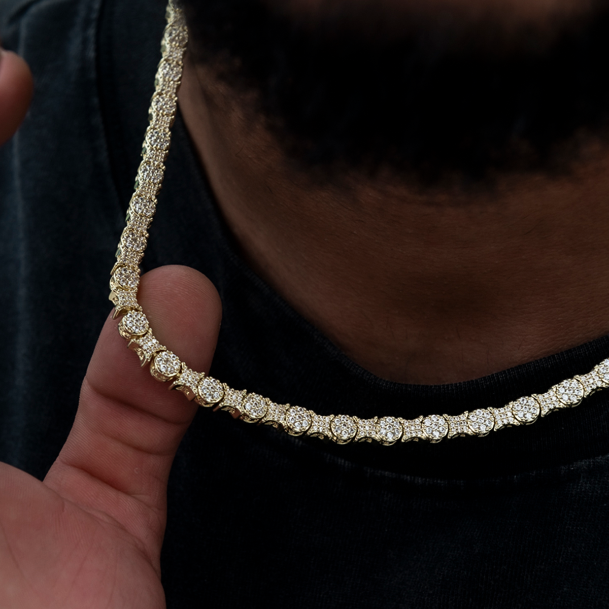 Round Pave Star Link Chain- 6mm – The GLD Shop