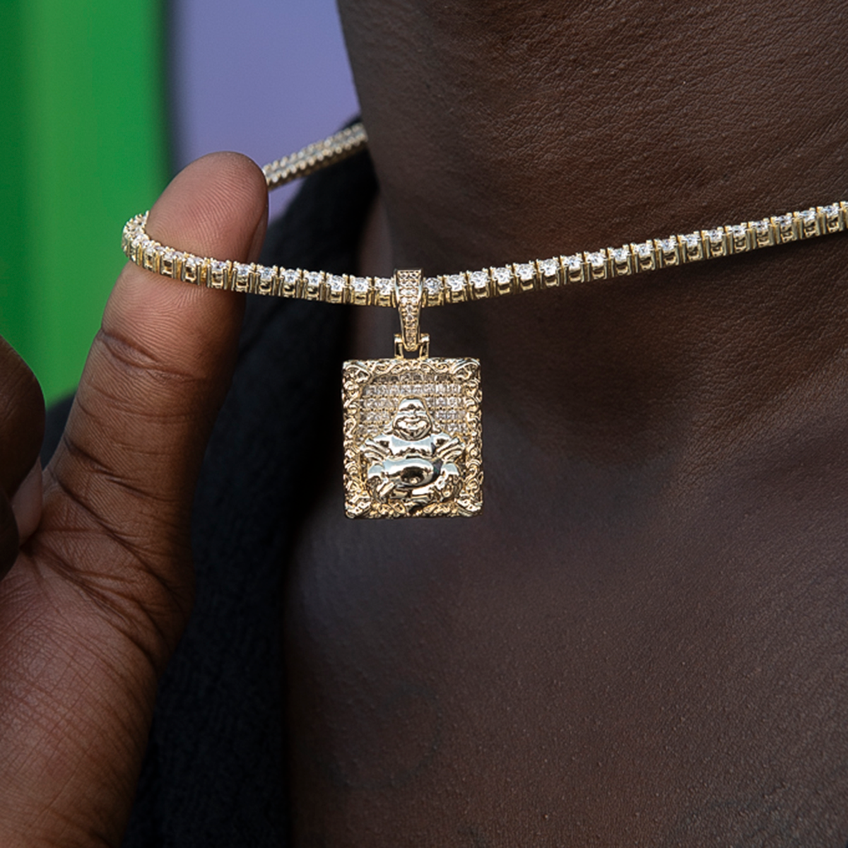 Diamond Buddha Pendant in Yellow Gold – The GLD Shop
