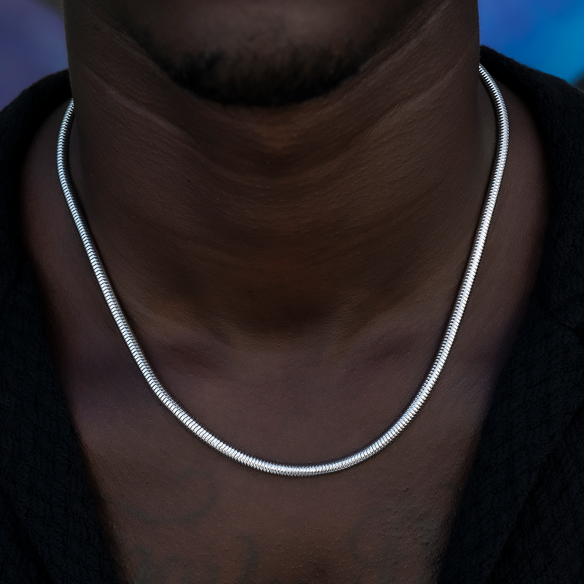 Snake Chain in White Gold - 4mm – The GLD Shop