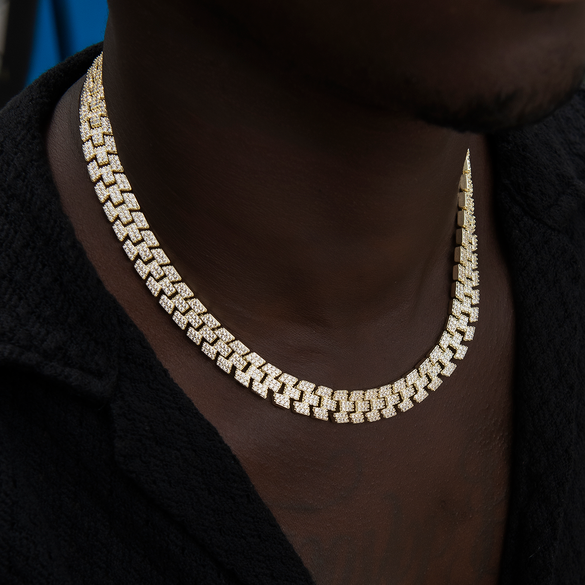 Diamond Spine Chain in Yellow Gold – The GLD Shop