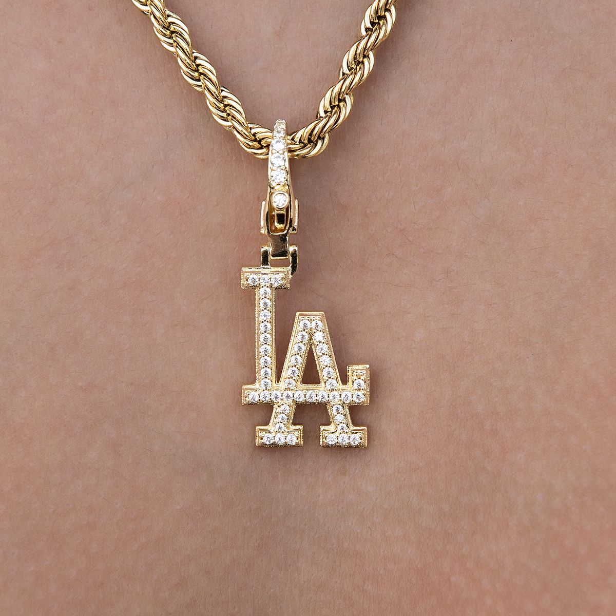 Los Angeles Dodgers Official MLB Micro Logo Clip On Charm Pendant in Y ...