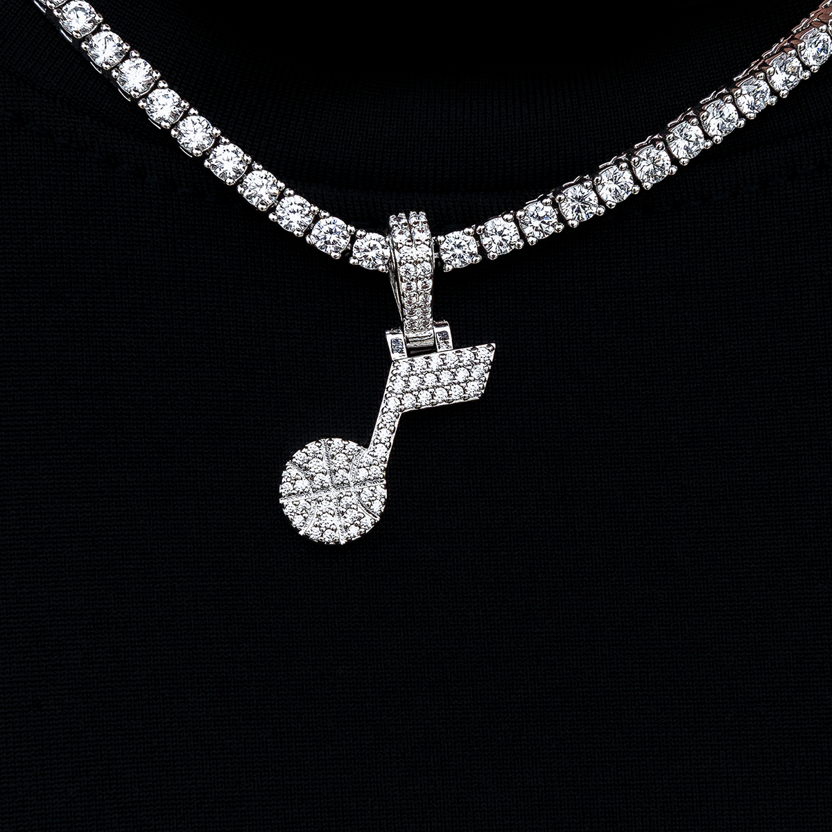 Utah Jazz Official NBA Micro Logo Pendant in White Gold - The GLD Shop