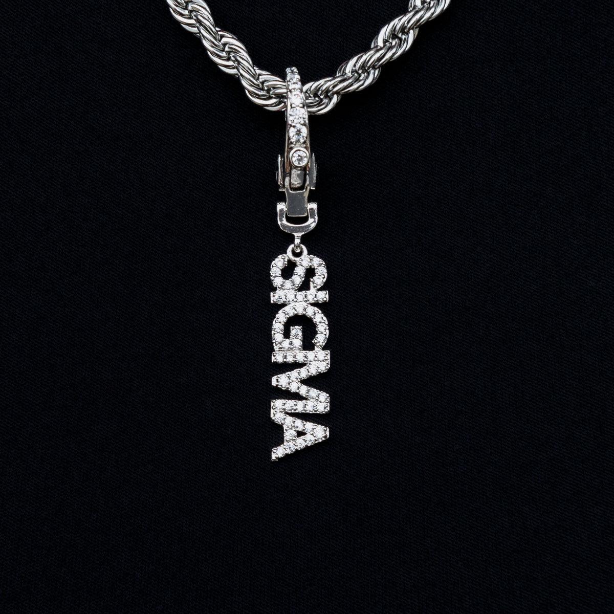 "Sigma" Clip On Pendant in White Gold – The GLD Shop