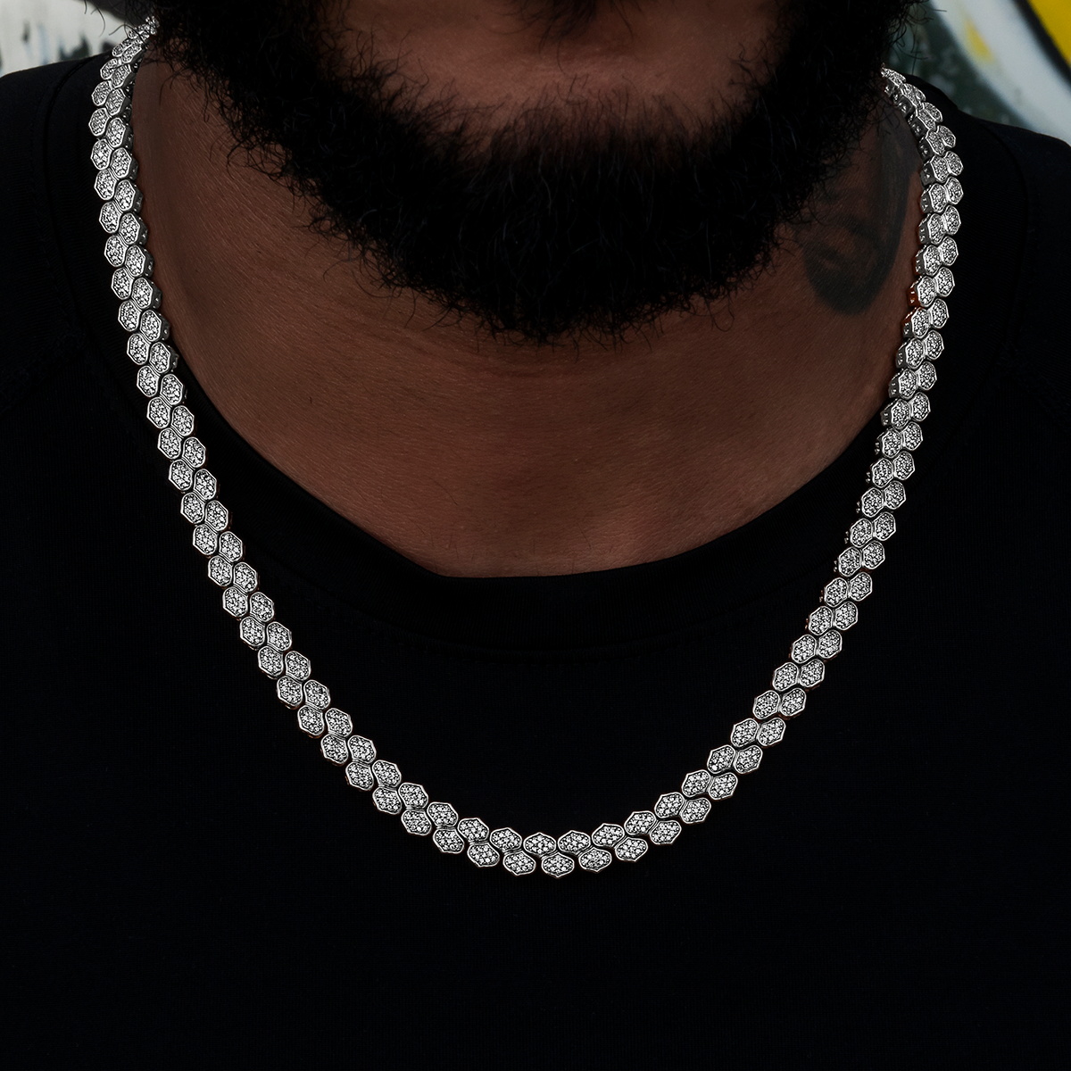 Flat Pave Diamond Chain | Luxury Snake Chain | GLD – The GLD Shop