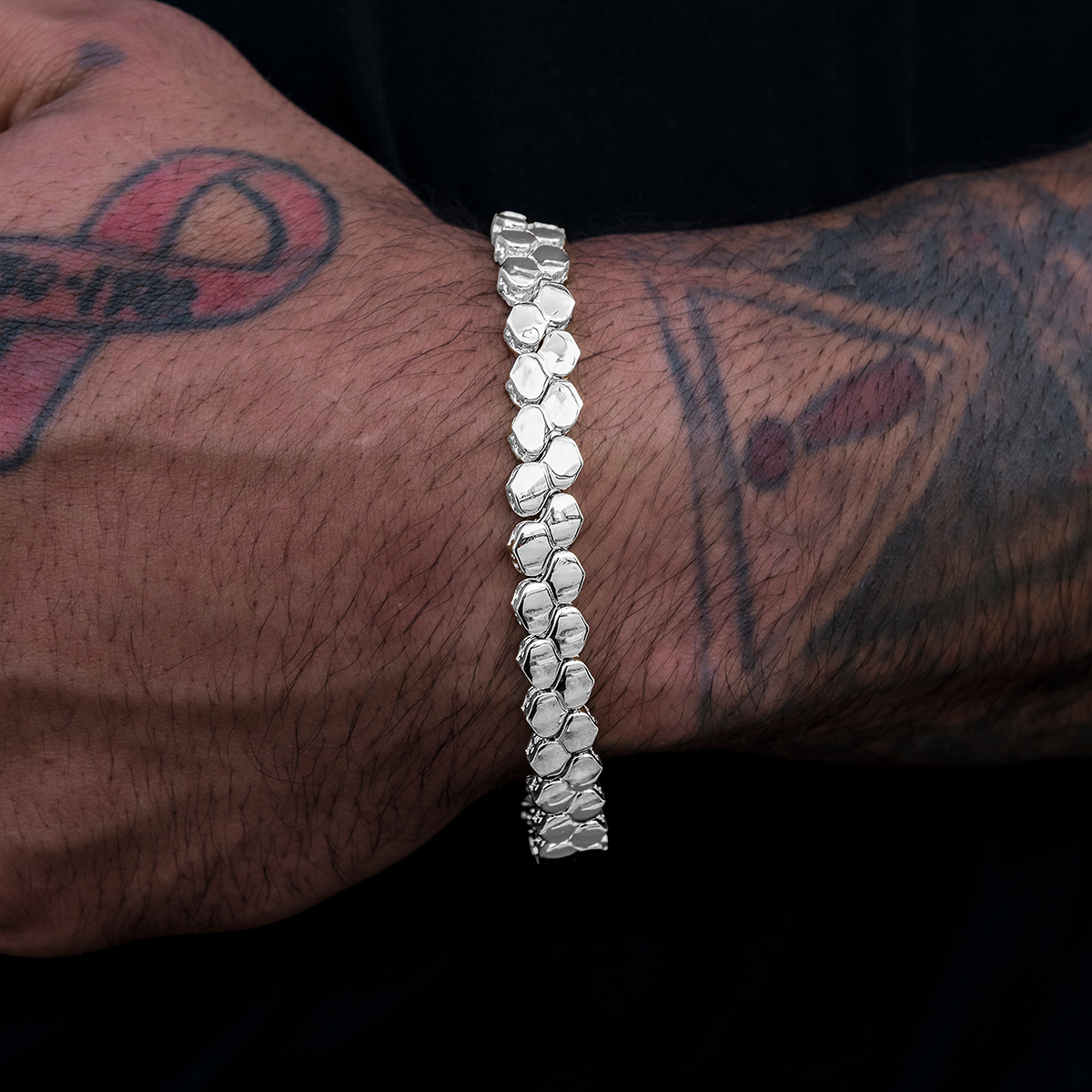 Flat Chain Bracelet | Luxury White Gold Bracelet – The GLD Shop