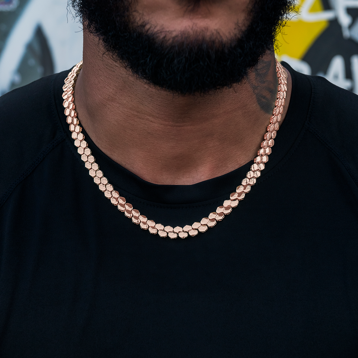 Rose Gold Flat Chain | Luxury Reptile Chain | GLD - The GLD Shop