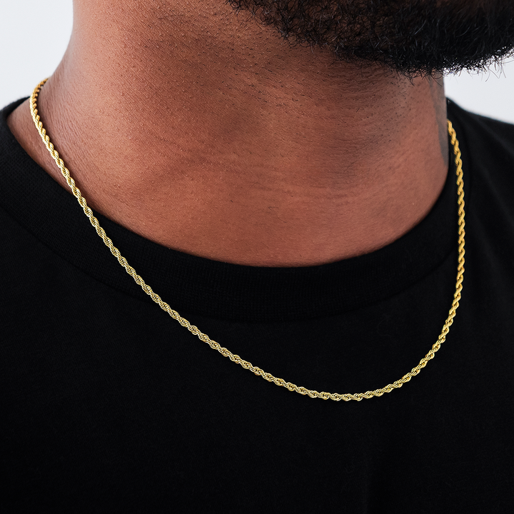 Rope Chain in Yellow Gold - 2mm | The GLD Shop
