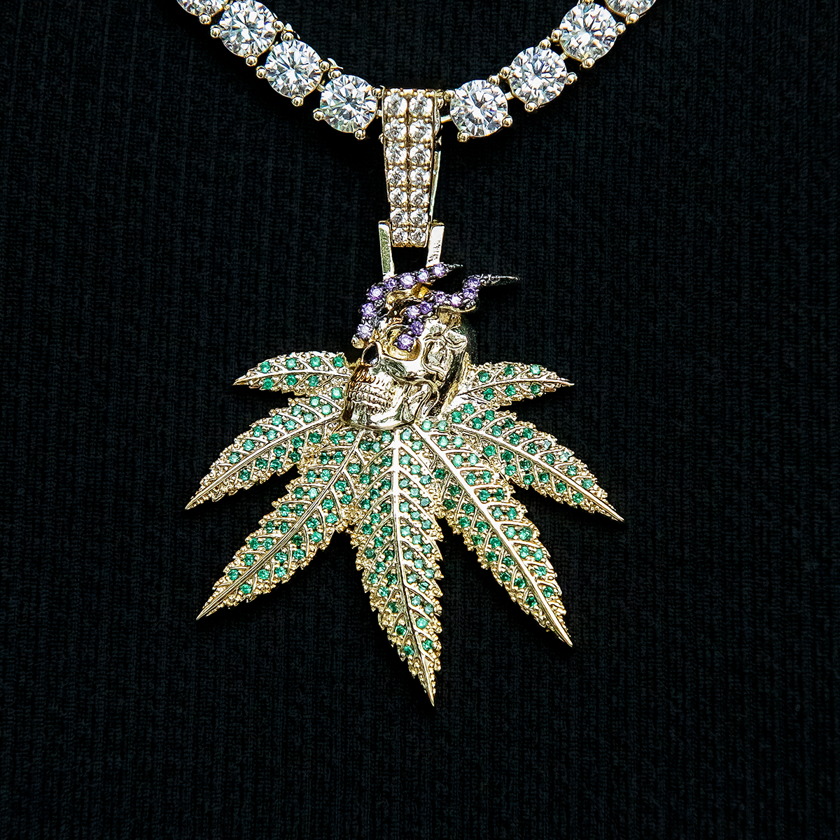 Smoking Skull Pendant | Gold Leaf Jewelry | GLD- The GLD Shop