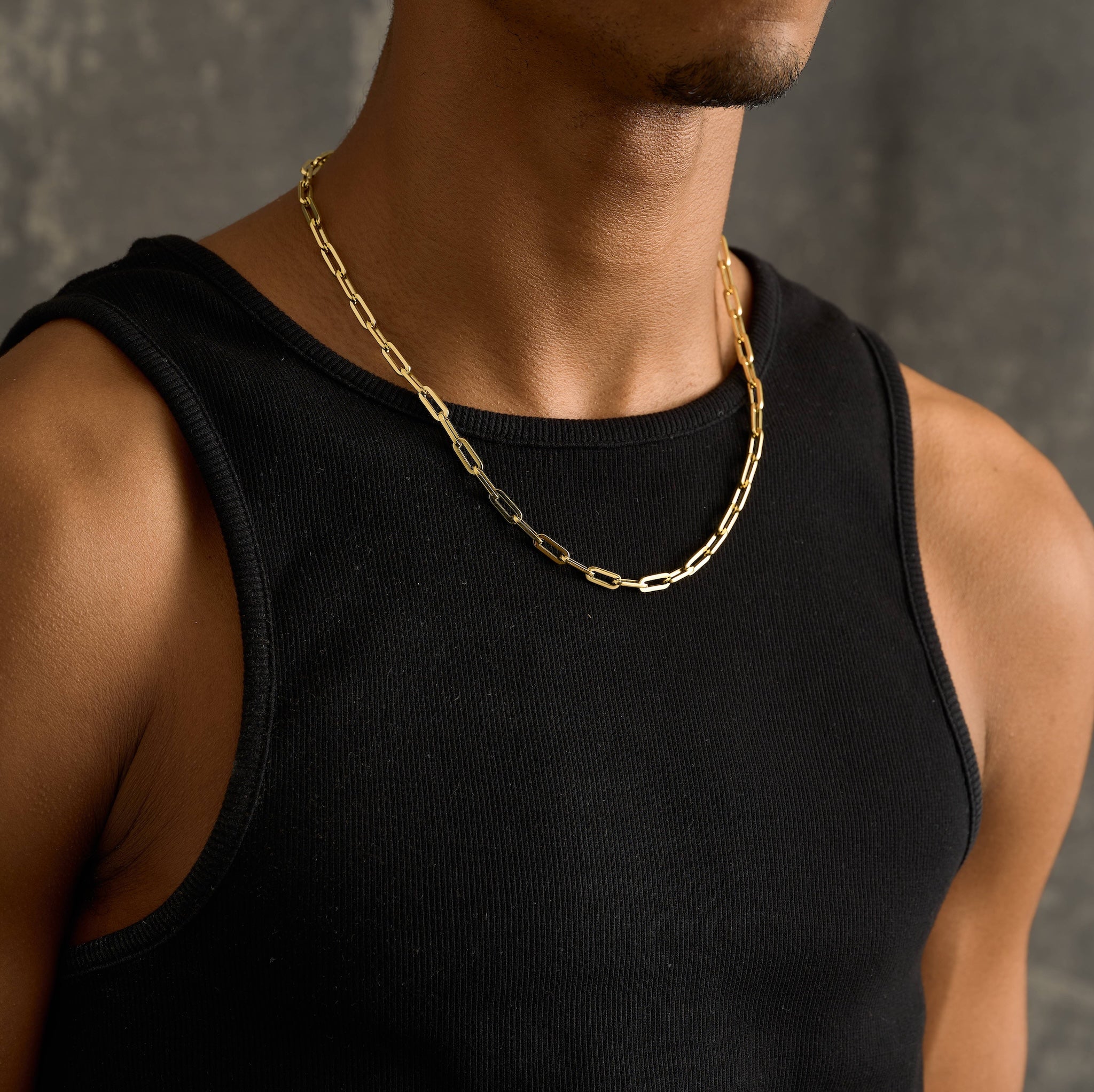 Paper Clip Chain in Yellow Gold - 5mm - The GLD Shop