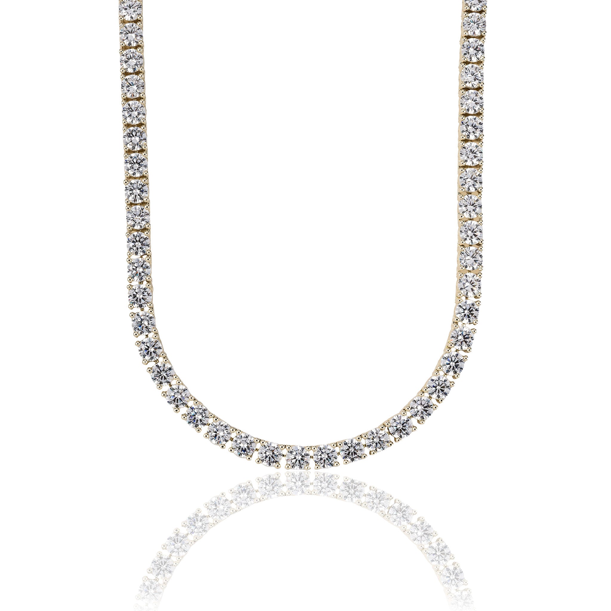 Men’s Moissanite Tennis Chain | Yellow Gold Vermeil | GLD - The GLD Shop