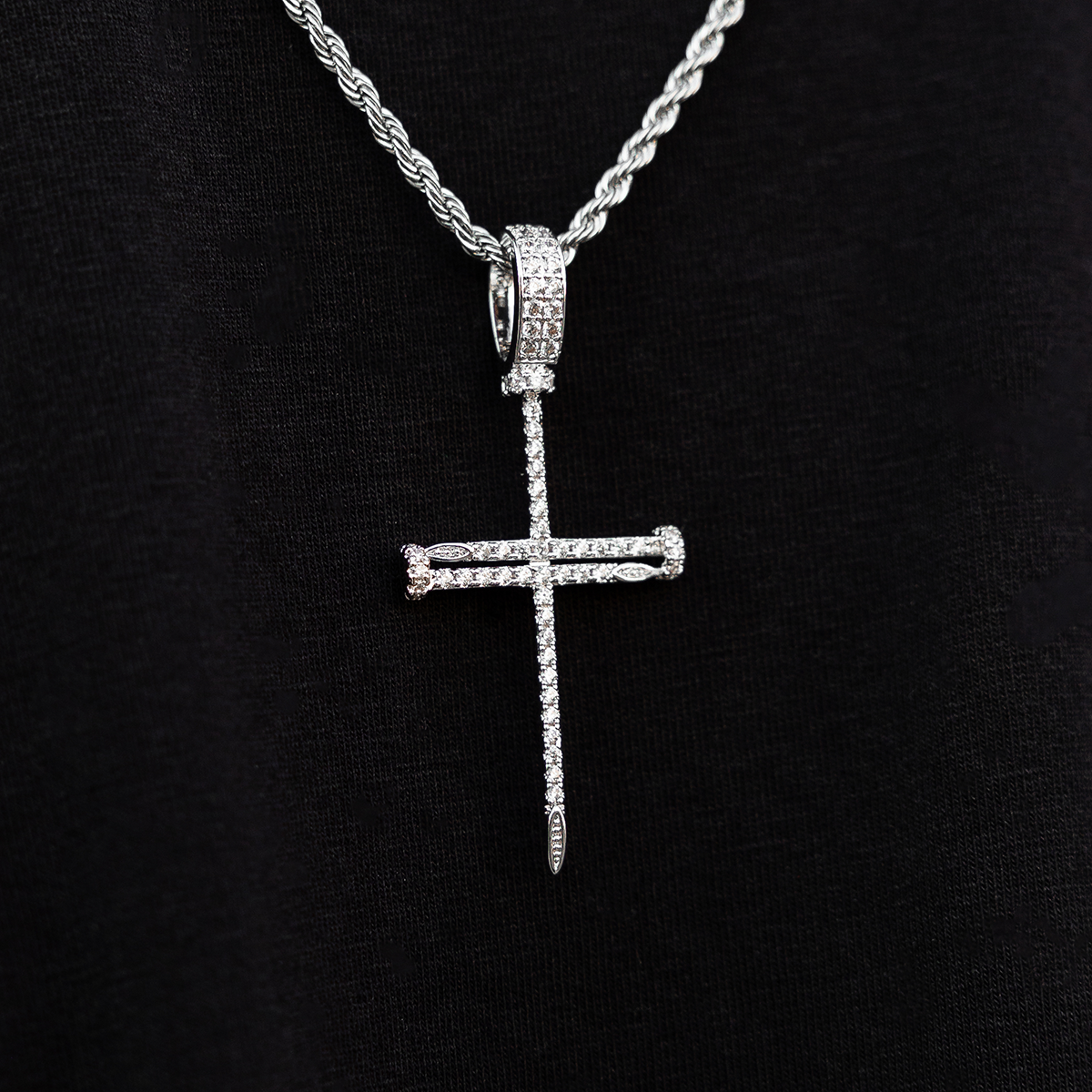 White Gold Nail Cross – The GLD Shop