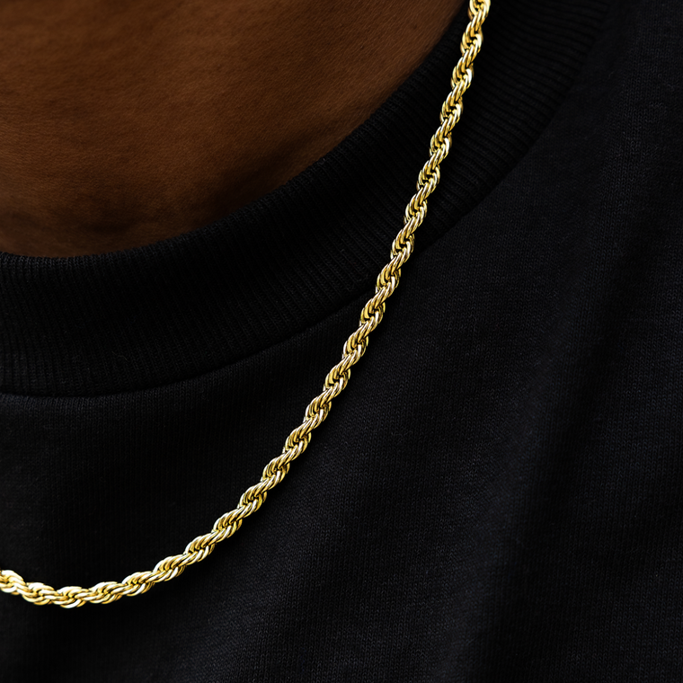 Rope Chain in Yellow Gold- 4mm – The GLD Shop