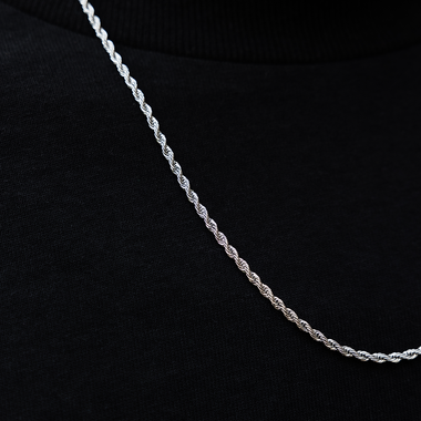 Rope Chain in White Gold - 2mm – The GLD Shop