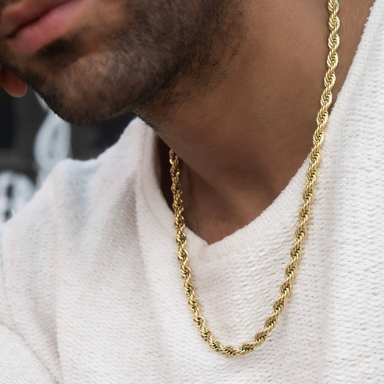 Rope Chain in Yellow Gold- 6mm – The GLD Shop