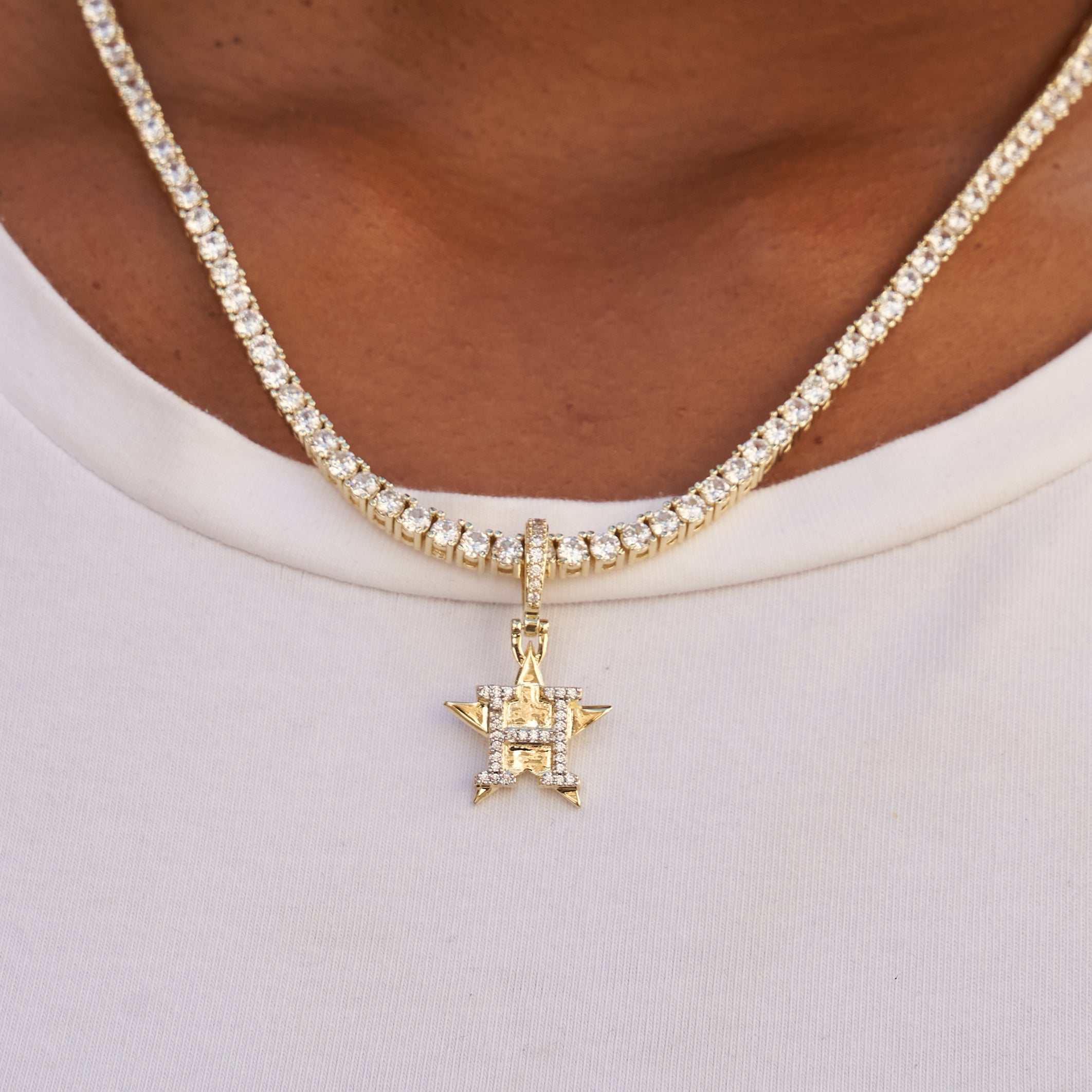 Houston Astros Micro Logo Pendant - Yellow Gold – The GLD Shop