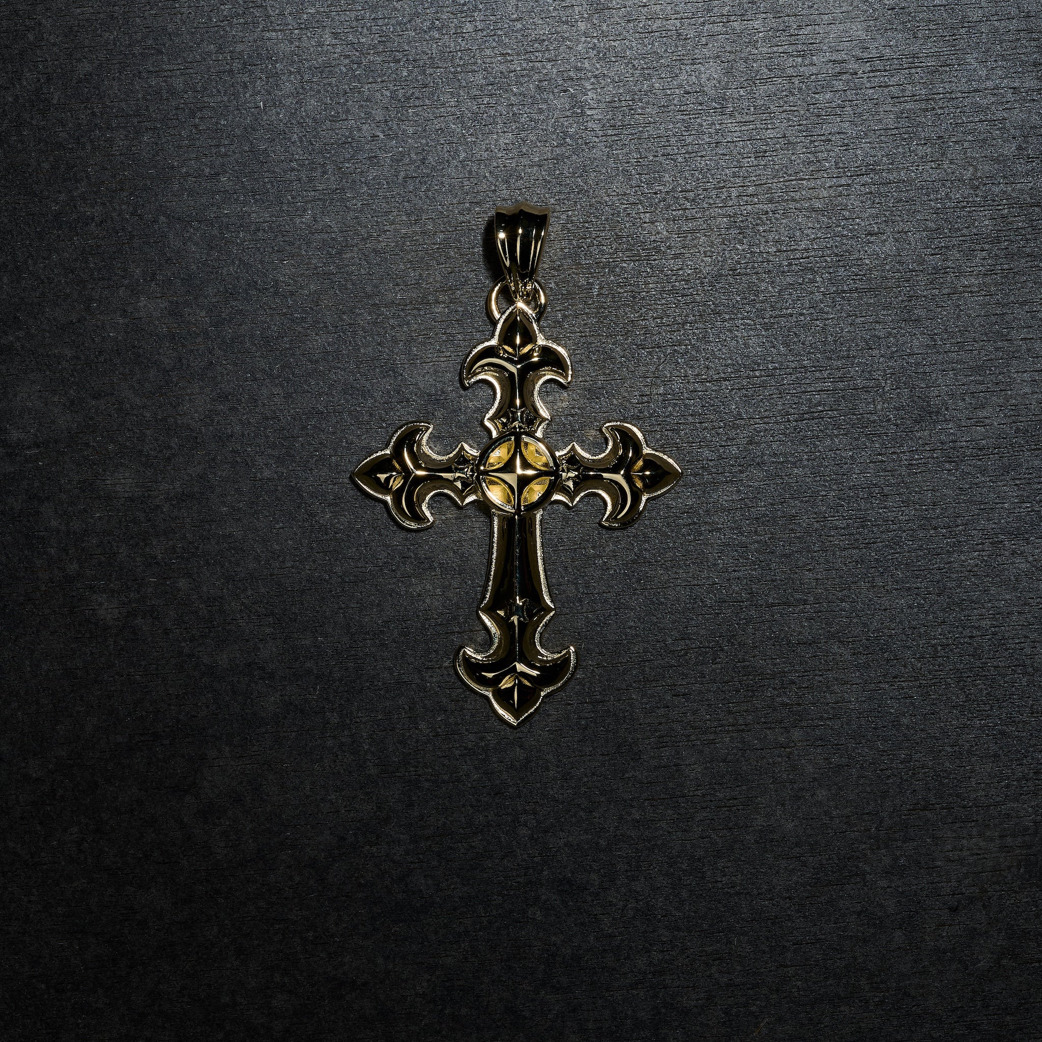 GLD X Bloody Osiris Large Cross Pendant in Solid Yellow Gold - The GLD Shop