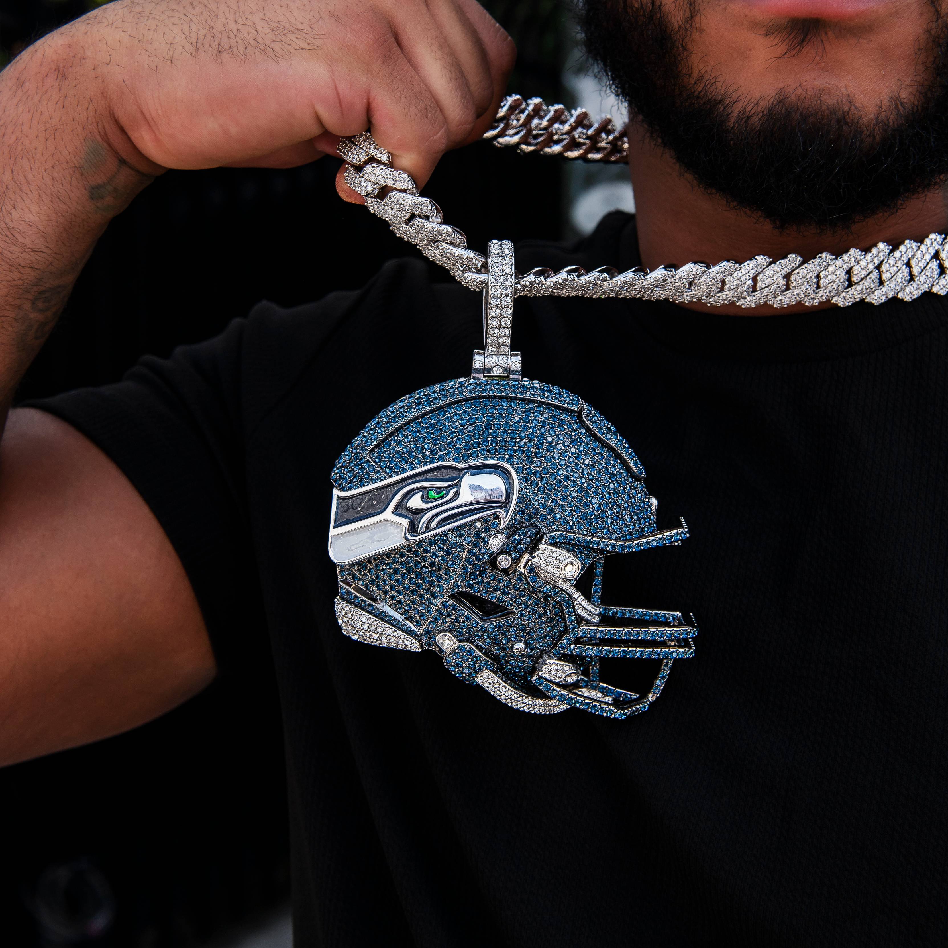 Giant Seattle Seahawks Official NFL Helmet Pendant - The GLD Shop