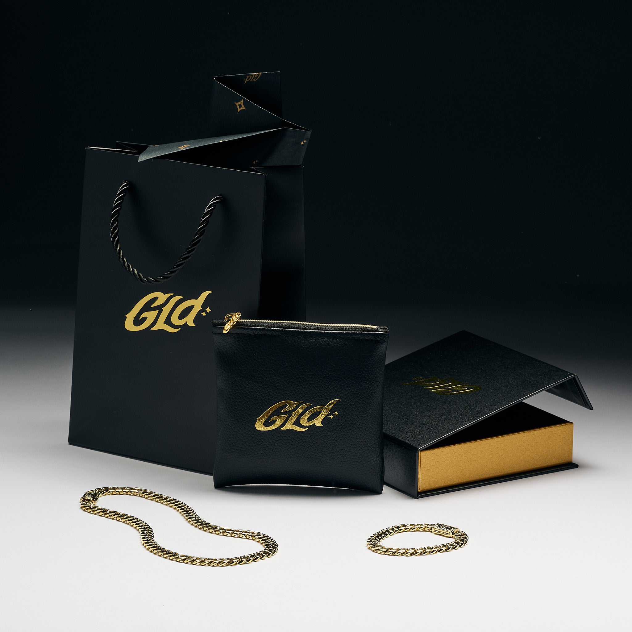 Miami Cuban Chain + Bracelet Gift Bundle in Yellow Gold - 8mm- The GLD Shop