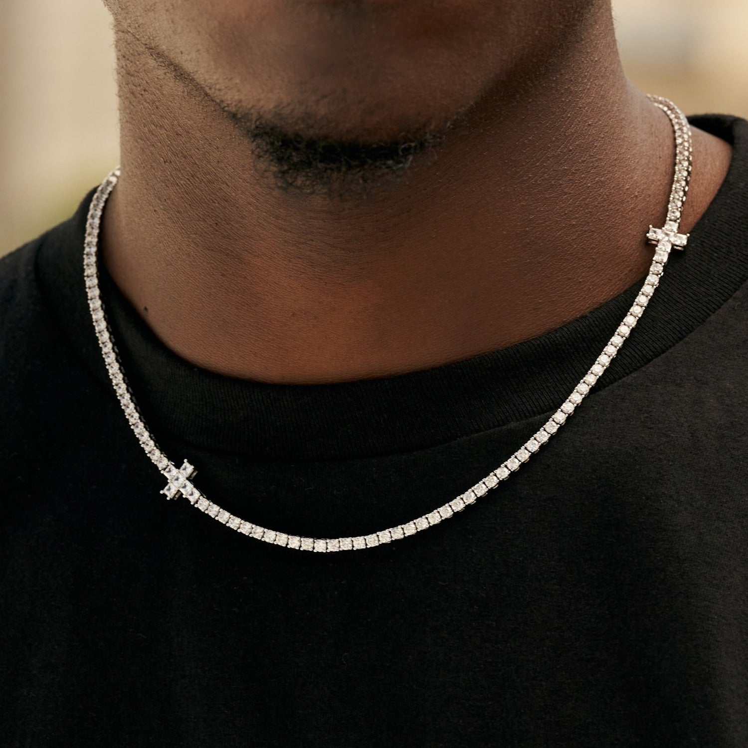 3MM Diamond Cross Tennis Chain – The GLD Shop
