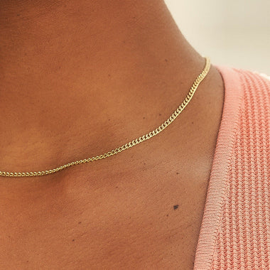 2MM Micro Cuban Necklace in Yellow Gold – The GLD Shop