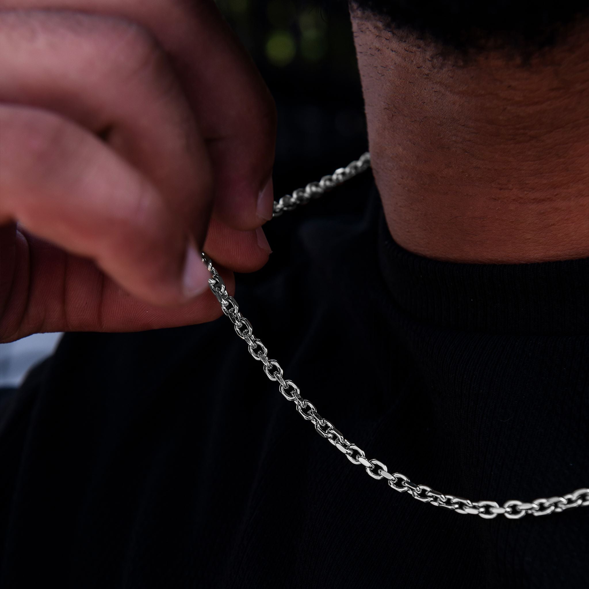 3.6MM Open Box Chain in White Gold – The GLD Shop