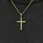 Twisted Rope Cross Pendant + 2MM Rope Chain Bundle in Yellow Gold- The ...