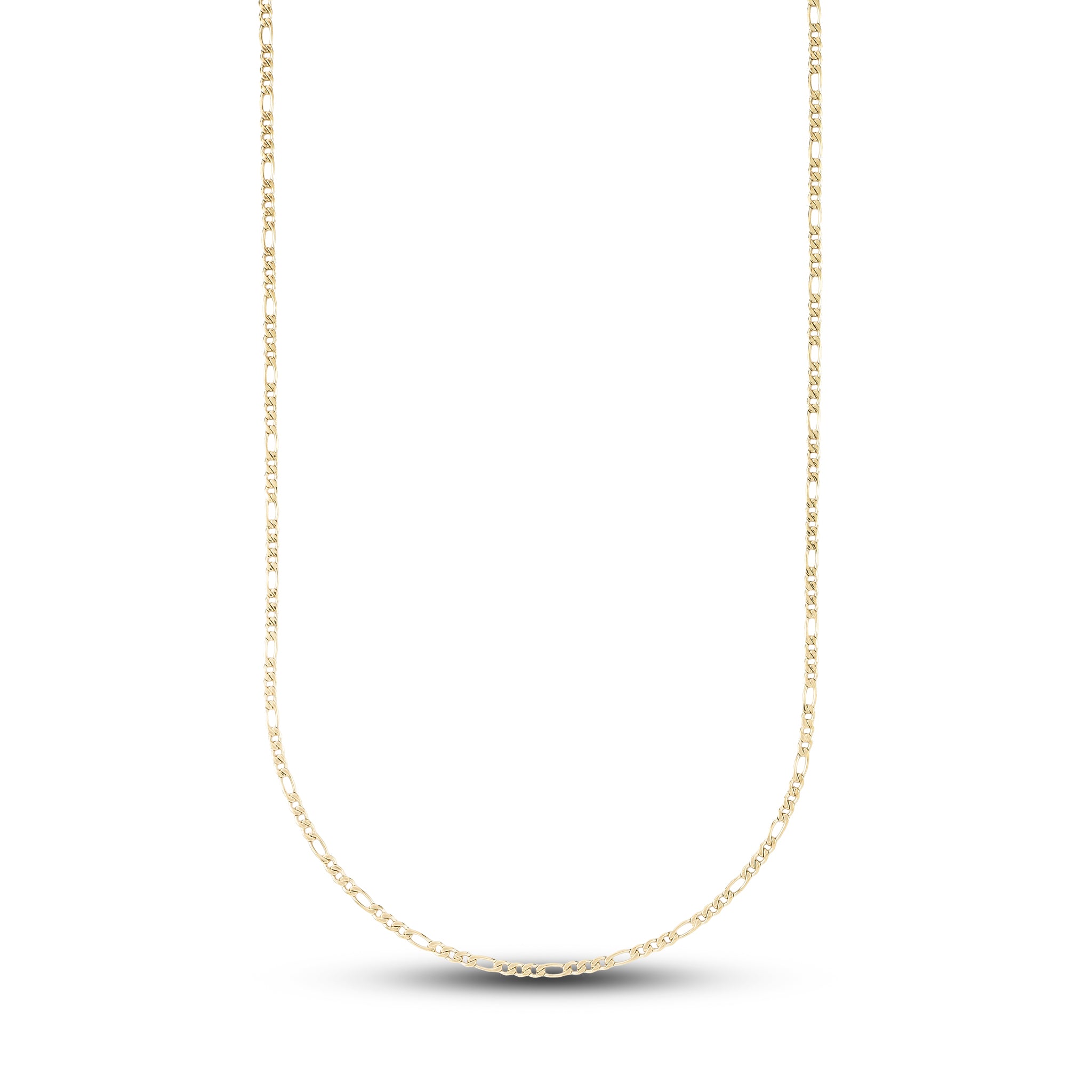 2MM Figaro Chain | Men’s Hollow Gold | GLD- The GLD Shop