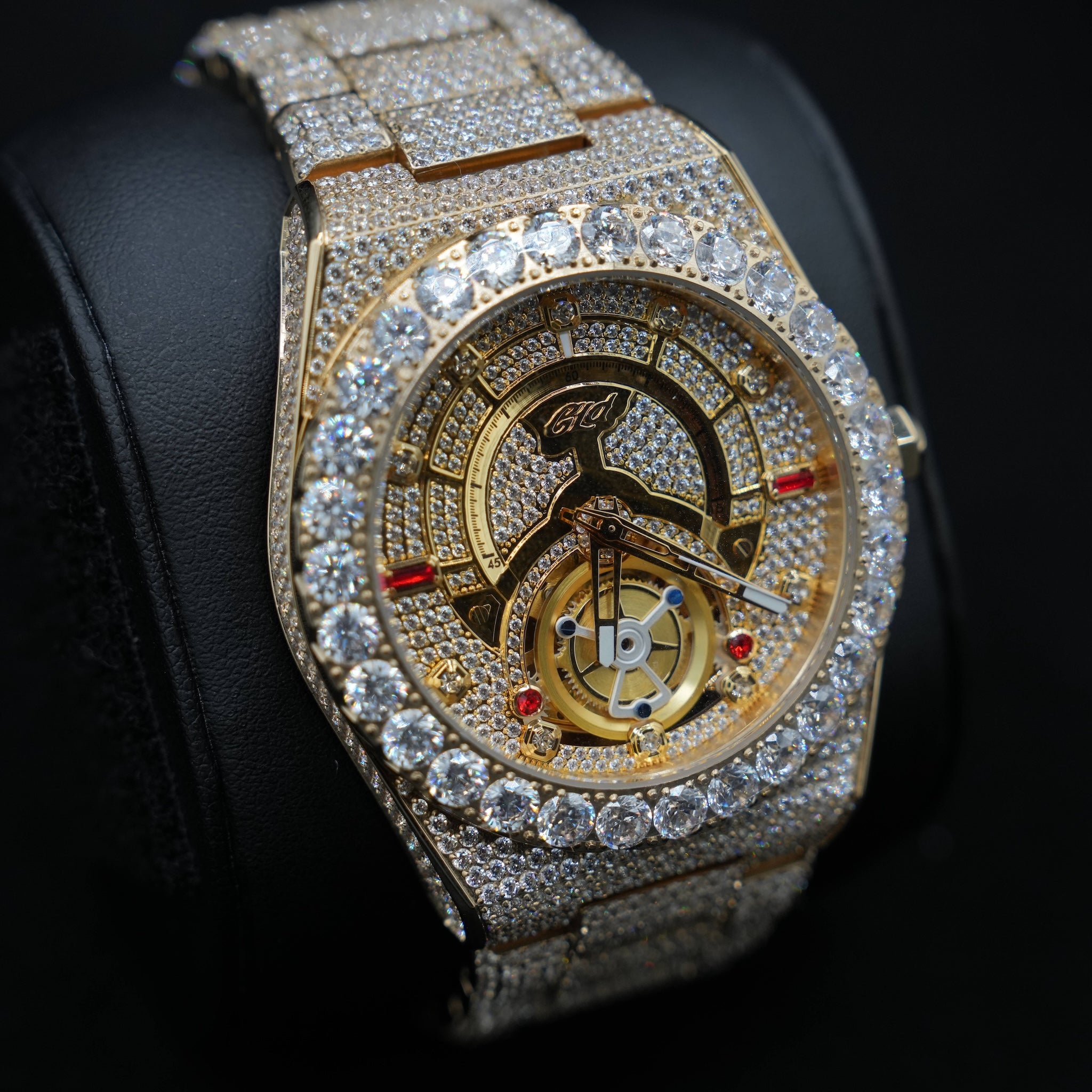 42MM Fully Iced Ruby Accent Alpha Era® in Gold – The GLD Shop