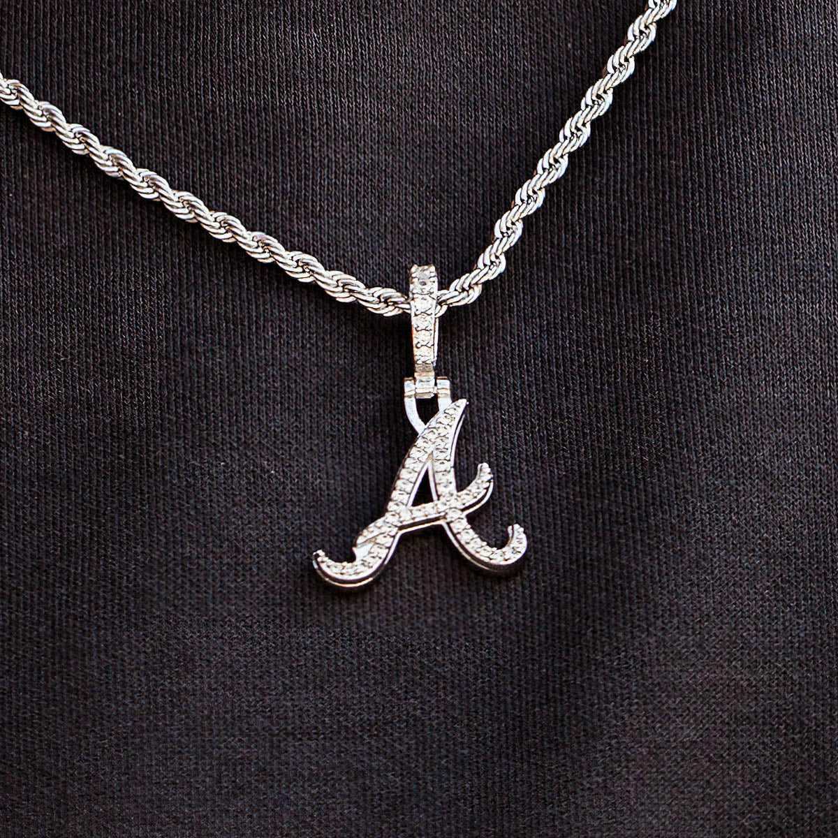Atlanta Braves Micro Pendant in White Gold – The GLD Shop