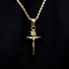 Crucifix Pendant + 2MM Rope Chain Bundle in Yellow Gold- The GLD Shop