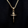 Crucifix Pendant + 2MM Rope Chain Bundle in Yellow Gold- The GLD Shop